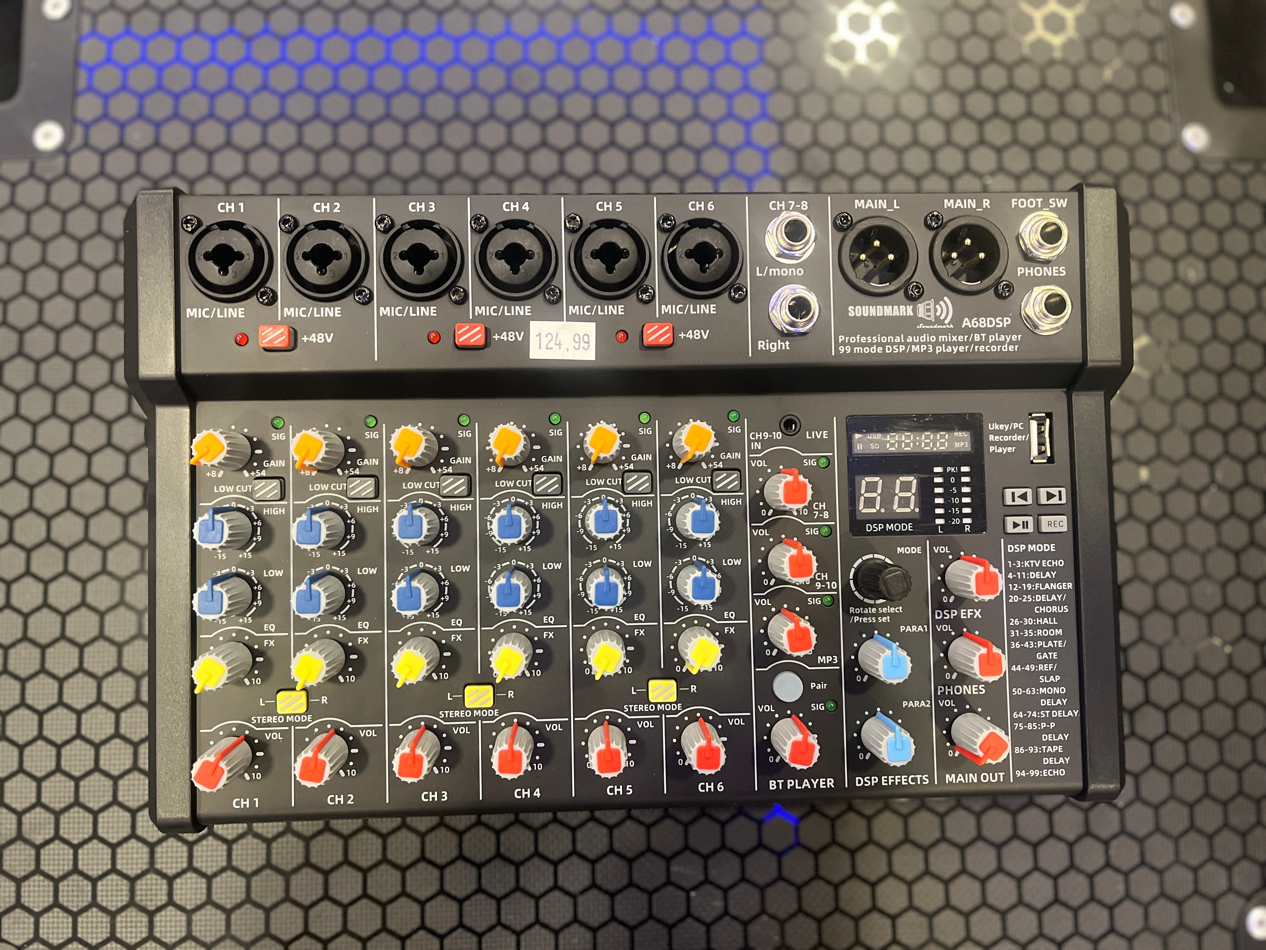 Consola Soundmark A68DSP 8CH 6XLR Input USB/BT – Music Shop PTY
